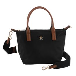 Tommy Hilfiger Damen Tragetasche "POPETTE MINI TOTE"schwarz, Textil, Taschen, Damen Umh&auml;ngetasche, Minibag mit abnehmbarem Umh&auml;ngeriemen