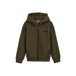 WE Fashion Sweatjacke Jungen Gr&ouml;&szlig;e 110/116 khaki / schwarz