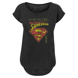 F4NT4STIC T-Shirt 'DC Comics Superman Shield' Damen Gr&ouml;&szlig;e S gelb / rot / schwarz