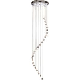 Searchlight H&auml;ngeleuchte "Hallway 5Lt Multi-Drop Pendant- Chrome Metal & Clear Crystal", 5, &Oslash; 30cm H: 180cm, 1 Stk.chrom, Wohnzimmer, Leuchten