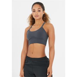 ENDURANCE ATHLECIA ATHLECIA Damen Sport-BH "Foan V2", Gr. XXS, blau, 80% Polyamid, 19% Elasthan, 1% Polyester, unifarben, BHs, im nahtlosen Design mit Stretchfunktion