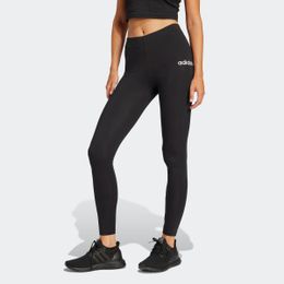 Damen Trainingstights "W LIN SJ LEG", schwarz-wei&szlig;, Gr. XS, adidas Sportswear, Obermaterial: 90% Baumwolle, 10% Elasthan, Hosen, aus Baumwollmaterial