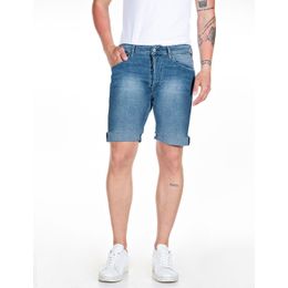 Replay Herren Shorts, blau, Gr. 38, Denim/Jeans, Obermaterial: 94% Baumwolle, 4% Elastomultiester, 2% Elasthan, Hosen, im klassischen 5-Pocket-Design