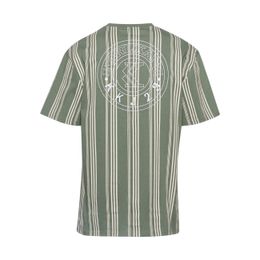 Karl Kani Herren T-Shirt "Karl Kani Herren KM233-025-1 KK Small Signature Striped Tee", gr&uuml;n, Gr. S, gestreift, 100% Baumwolle, Shirts