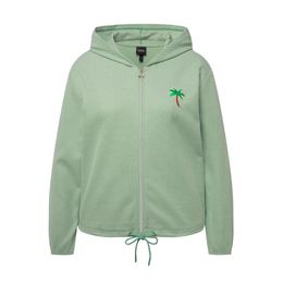 Ulla Popken Zip-Up Hoodie female Green size 42-44
