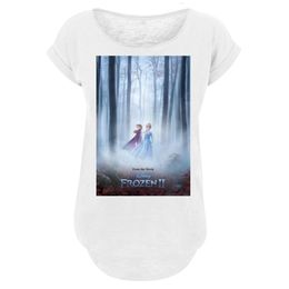 F4NT4STIC T-Shirt 'Disney Frozen 2 Movie Poster' Damen Gr&ouml;&szlig;e M taubenblau / hellblau / lila / wei&szlig;meliert