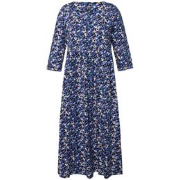 Ulla Popken Kleid Damen Gr&ouml;&szlig;e 42/44 marine / mischfarben Winterkleid