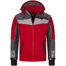 Rock Creek Outdoorjacke Herren Gr&ouml;&szlig;e 4XL grau / hellgrau / rot