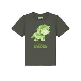 Watabout.kids Shirt 'Dinosaurier 01 Kleiner Bruder' boy Green size 134/146