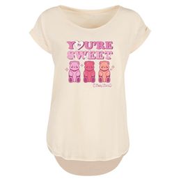 F4NT4STIC Shirt 'Valentinstag You're Sweet Gummy Bears' female Beige size 5XL