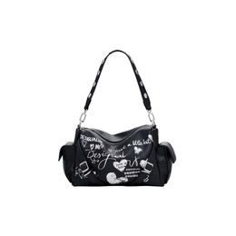 Desigual Schultertasche Damen Gr&ouml;&szlig;e One Size schwarz / wei&szlig;