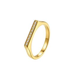 Hey Happiness Ring 'Arc Signet' Damen Gr&ouml;&szlig;e 52 gold