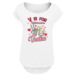 F4NT4STIC Shirt 'Anti Valentinstag V Is For Vodka' female White size M