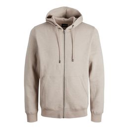 Jack & Jones Jack & Jones Zip-Up Hoodie 'JJEBradley' male Beige size M
