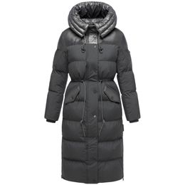 Navahoo Damen Steppmantel "Knusperherz 14", grau, Gr. XXXL, Obermaterial 1: 100% Polyester. Obermaterial 2: 100% Nylon. Innenfutter: 100% Polyester.