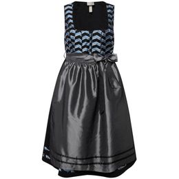 Ulla Popken Kleid Damen Gr&ouml;&szlig;e 62 himmelblau / dunkelgrau / schwarz / wei&szlig; Winterkleid