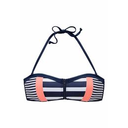 Kangaroos Bandeau-Top Damen Gr&ouml;&szlig;e 80 navy / apricot / wei&szlig;