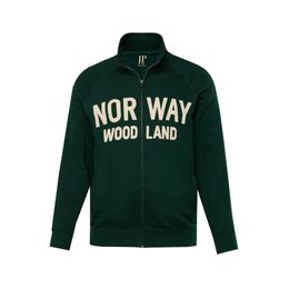 JP1880 Sweatjacke Herren Gr&ouml;&szlig;e 5XL dunkelgr&uuml;n / naturwei&szlig;