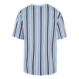 Karl Kani Herren T-Shirt "Karl Kani Herren KM241-034-2 Karl Kani Retro Striped Tee"light blau, navy, sanftes wei&szlig;, Gr. S, gestreift, 100% Baumwolle,