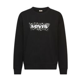 Levi's LEVI'S Damen Sweatshirt "GR EVERYDAY CREW"xmas bw fill 3 anthr, Gr. XS, bedruckt, Sweatware, Obermaterial: 100% Baumwolle, Sweatshirts, mit