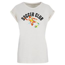 F4NT4STIC Shirt 'Soccer Club Sport Fan Artwork' female Beige size S