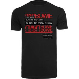 F4NT4STIC T-Shirt 'David Bowie Black Tie White Noise' Herren Gr&ouml;&szlig;e 4XL rot / schwarz / wei&szlig;