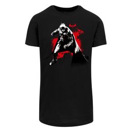 F4NT4STIC T-Shirt 'DC Comics Batman Arkham Knight From Dark' Herren Gr&ouml;&szlig;e M grau / rot / schwarz / wei&szlig;