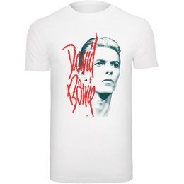 F4NT4STIC T-Shirt 'David Bowie' Herren Gr&ouml;&szlig;e S grau / rot / wei&szlig;
