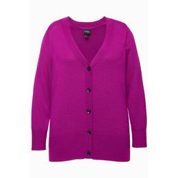 Ulla Popken Knit Cardigan female Purple size 58-60