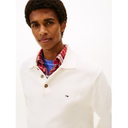 Tommy Jeans Herren Polokragenpullover "TJM ESSENTIAL POLO"ancient wei&szlig;, Gr. L, Strick, Obermaterial: 100% Baumwolle, Pullover, slim fit, Feinstrick
