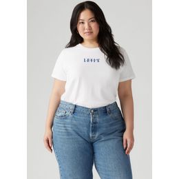 LEVI'S&reg; PLUS LEVI'S PLUS Damen T-Shirt "LV T-Shirt PL PERFECT TEE", wei&szlig;, Gr. XL, bestickt, Jersey, Obermaterial: 100% Baumwolle, Shirts, mit Logo Print