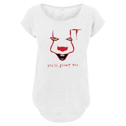 F4NT4STIC T-Shirt 'IT Film ES Stephen King Pennywise Float' Damen Gr&ouml;&szlig;e L gelb / rot / schwarz / wei&szlig;