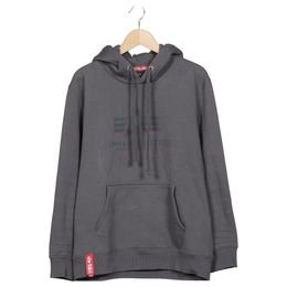Alpha Industries Kapuzenpullover Herren Gr&ouml;&szlig;e L Second Hand grau