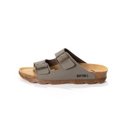 Bayton Pantolette 'Athena' Herren Gr&ouml;&szlig;e 40 taupe / schwarz