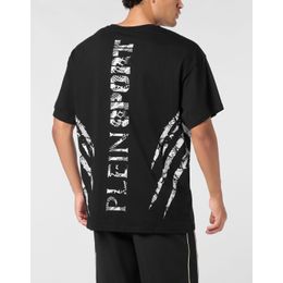 Plein Sport Herren T-Shirt "Rundhals-T-Shirt", schwarz, Gr. M, Obermaterial: 100% Baumwolle, Shirts