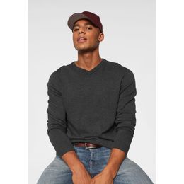 Jack & Jones JACK & JONES Herren V-Ausschnitt-Pullover "JJEBASIC mit V-Ausschnitt, ideal f&uuml;r Herbst und Alltag", grau, Gr. XL, meliert, Obermaterial: 100%