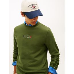 Tommy Hilfiger Herren Sweatshirt "BRAND LOVE", gr&uuml;n, Gr. S, Sweatware, Obermaterial: 100% Baumwolle, Sweatshirts, regular fit, Rundhals