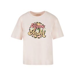 F4NT4STIC T-Shirt 'Mothers Day Floral Design Happy Mom Motherhood Appreciation' Damen Gr&ouml;&szlig;e L mischfarben / pastellpink