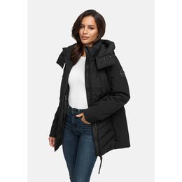Marikoo Damen Winterjacke "Tivaa", schwarz, Gr. M, Obermaterial: 98% Polyester, 2% Elasthan. Futter: 100% Polyester. Wattierung: 100% Polyester.