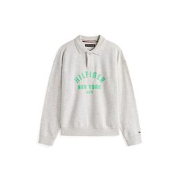 Tommy Hilfiger Sweatshirt Jungen Gr&ouml;&szlig;e 128 graumeliert / limette