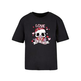 F4NT4STIC Shirt 'Anti Valentinstag LOVE is in the air' female Black size XXL