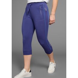 Kangaroos Damen Jogginghose, blau, Gr. 40, Sweatware, Obermaterial: 95% Baumwolle, 5% Elasthan, Hosen