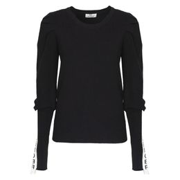 Influencer Pullover Damen Gr&ouml;&szlig;e L schwarz / wei&szlig;