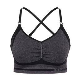 Hummel Sport-BH 'Lulu' Damen Gr&ouml;&szlig;e XL dunkelgrau / schwarz