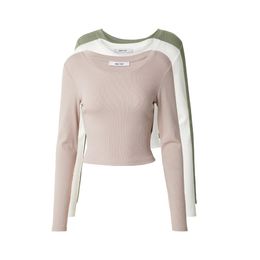 ABOUT YOU Shirts 'Loretta' Damen Gr&ouml;&szlig;e M beige / gr&uuml;n / wei&szlig;