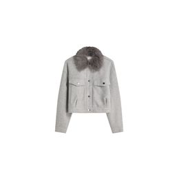 Bershka Between-Season Jacket female Grey size L