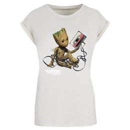 F4NT4STIC Shirt 'Marvel Guardians Of The Galaxy Vol2 Groot Tape' female Beige size 5XL