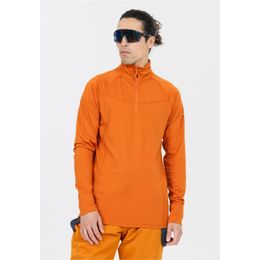 WHISTLER Herren Langarmshirt "Baggio", orange, Gr. L, unifarben, 92% Polyester, 8% Elasthan, Shirts, mit hochabschlie&szlig;endem Kragen