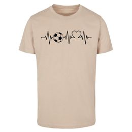 F4NT4STIC Shirt 'Heartbeat Soccer' male Beige size 4XL