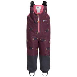 Jack Wolfskin M&auml;dchen Outdoorhose "GLEELY 2L INS PRINT BIB K", lila, Gr. 92, 1. OBERSTOFF 100% POLYESTER, 2. OBERSTOFF 100% POLYAMID, FUTTER 100%